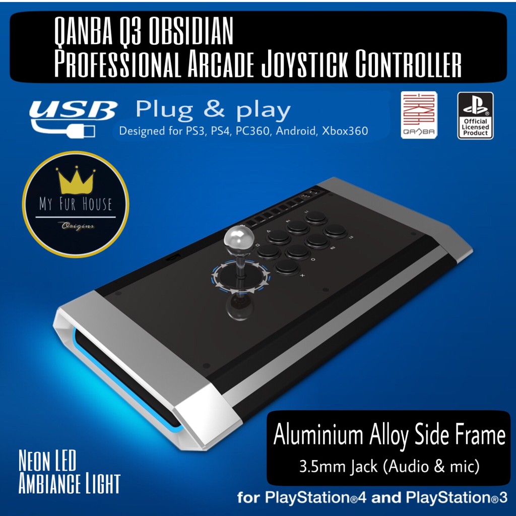 Genuine QANBA Q3 OBSIDIAN PlayStation Edition Arcade Joystick ...