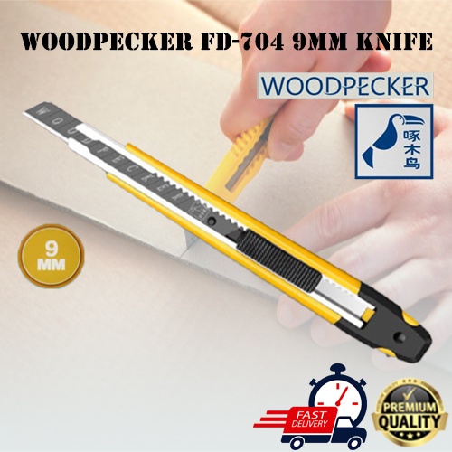 WOODPECKER 9MM FD-704 PAPER CUTTER UTILITY KNIFE (EXTRA THICK KNIFE ...