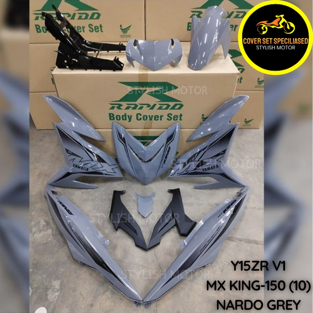 (STICKER TANAM/AIRBRUSH) RAPIDO COVER SET Y15ZR V1/V2 MX KING-150 (10 ...