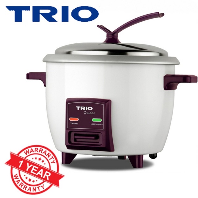 TRIO TRC-1003 1.0L RICE COOKER WITH ALUMINIUM STEAM TRAY | Shopee Malaysia