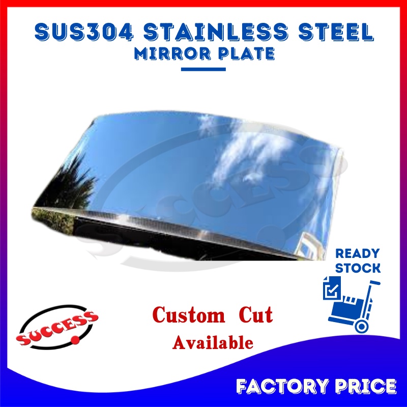 SUCCESS SUS304 MIRROR Stainless Steel Plate Mirror Sheet Plat Besi ...