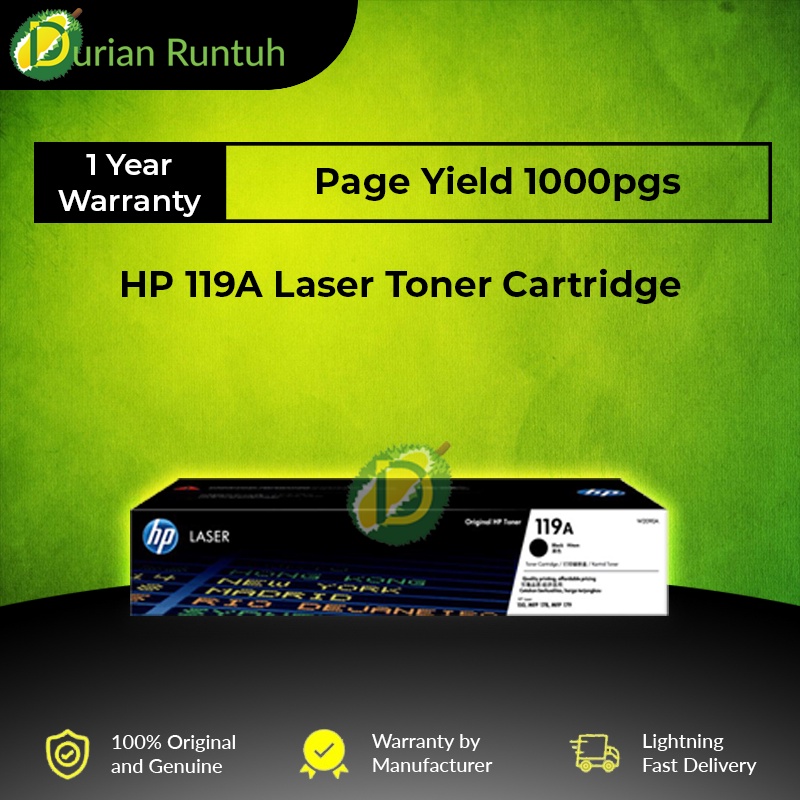 HP 119A Black/ Cyan/ Magenta/ Yellow Original Laser Toner Cartridge ...
