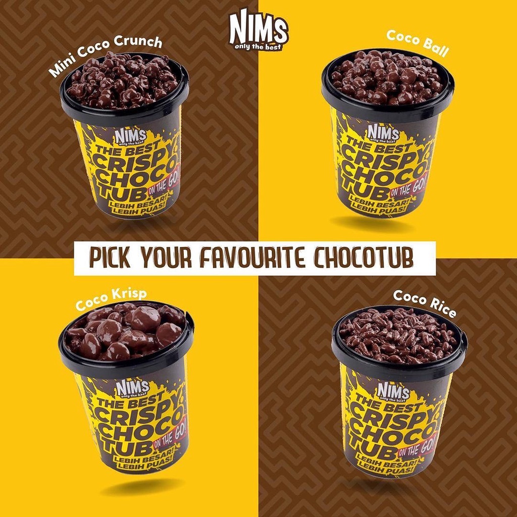 NIMS CHOCO TUB COKLAT MELIMPAH COCO BALL COCO RICE COCO KRISP MINI COCO ...