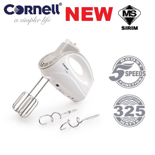 [2023] Cornell Hand Mixer CHM-S908 (WHITE)(325W)(5 SPEED) | Shopee Malaysia