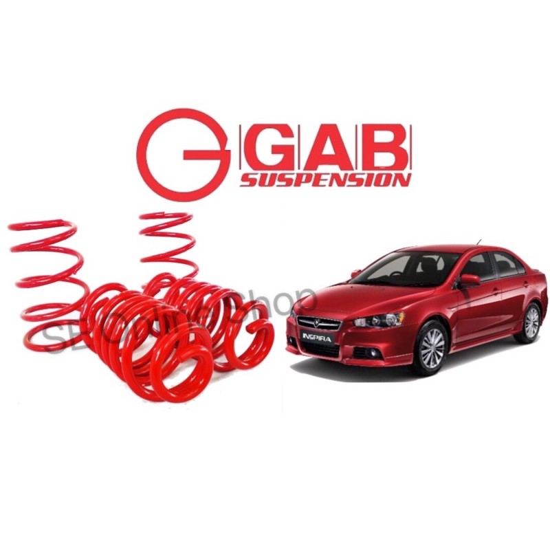 Original GAB Sport Spring Proton Inspira Mitsubishi Lancer Lowered ...