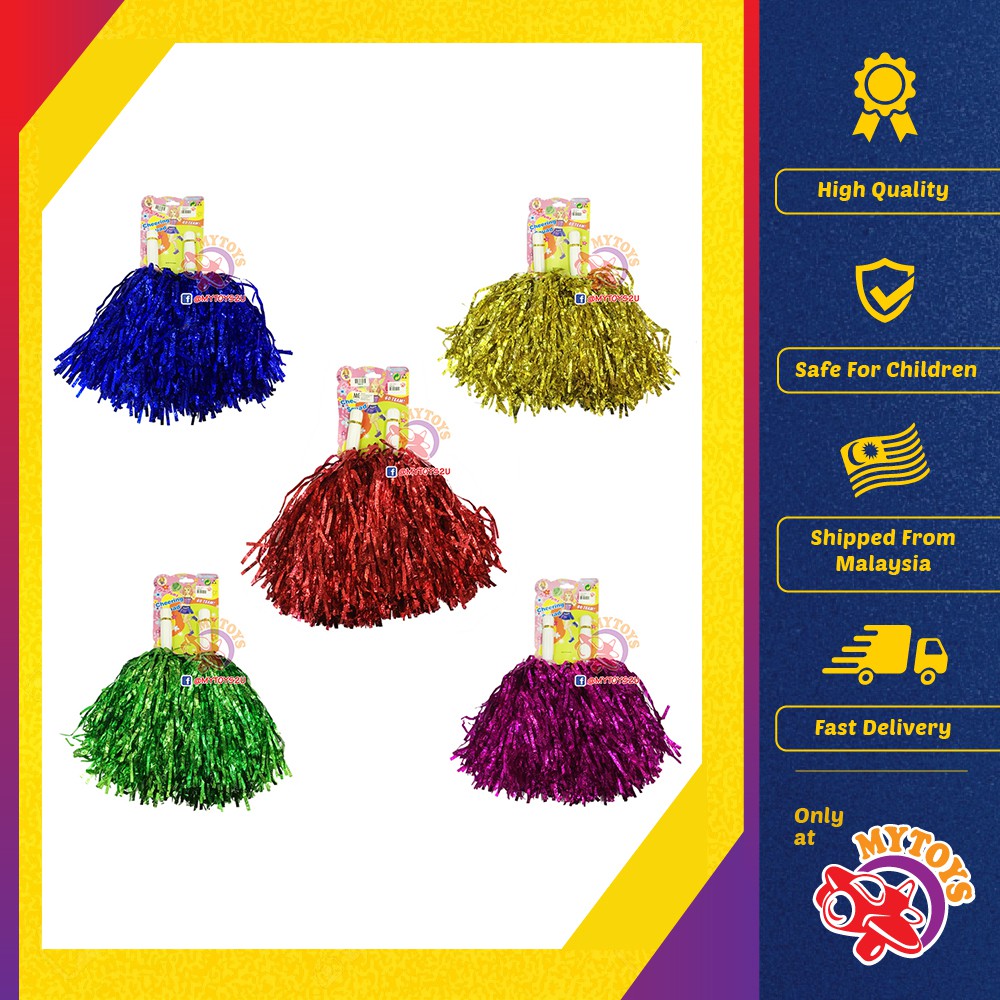 Pom Pom Cheerleader 2pcs Party Toys for Girls Cheerleading Poms, Dance ...