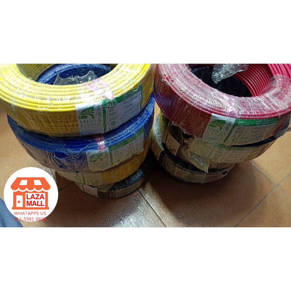 FEET 4MM MEGA WIRE CABLE WIRING HEATER SWITCH/ AIRCOND SOCKET POINT ...