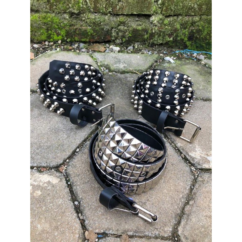 Punk pyramid spike belt / punk spike buckle / punk rock spike belt ...