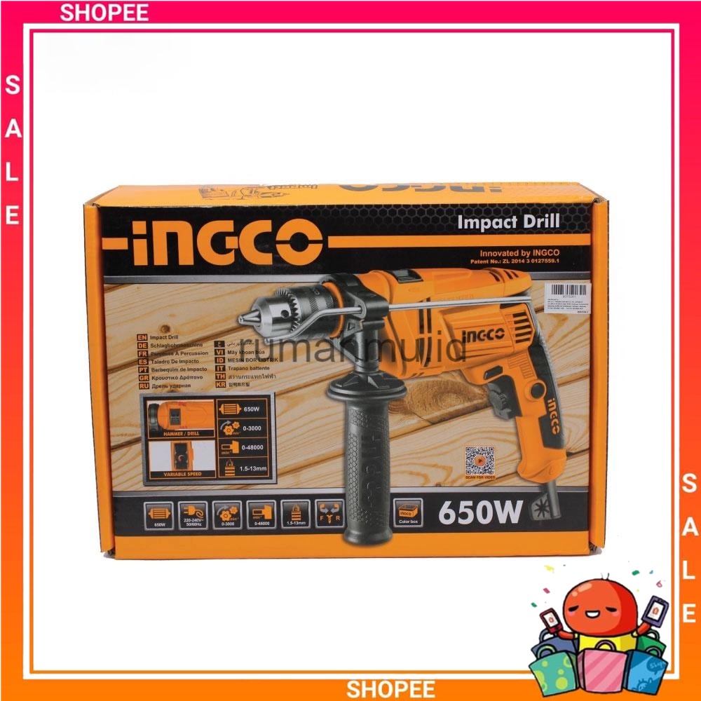 INGCO Impact Drill 650W SR ID6538-3 | Shopee Malaysia