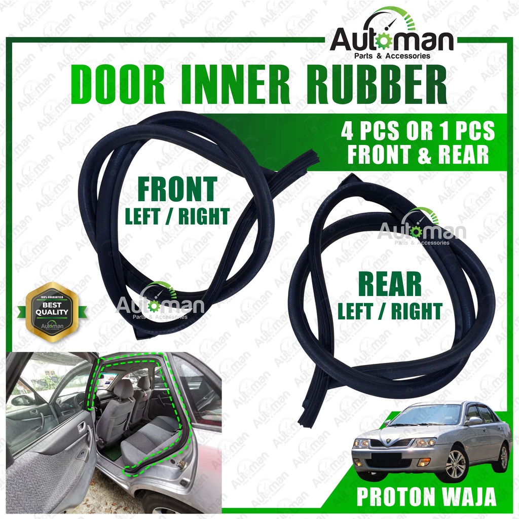 Proton Waja Door Body Inner Rubber Body Rubber Weatherstrip Black Getah ...