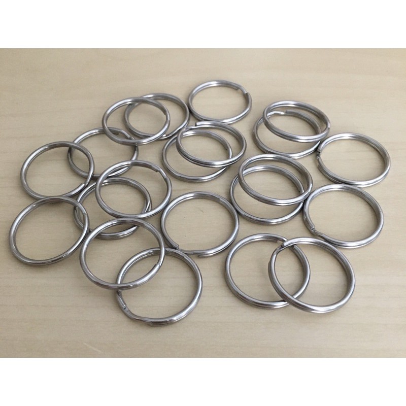 316 Stainless Steel 25mm 30mm Holder Key Rings Split Keychain Marine ...