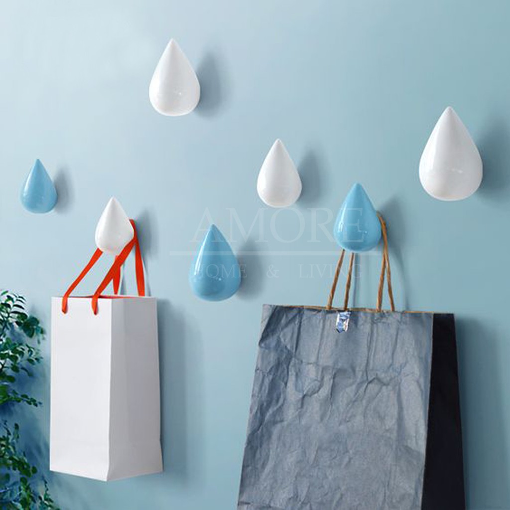 Raindrop Wall Mounted Coat Hook Water Drop Wall Hanger Decor | Shopee ...