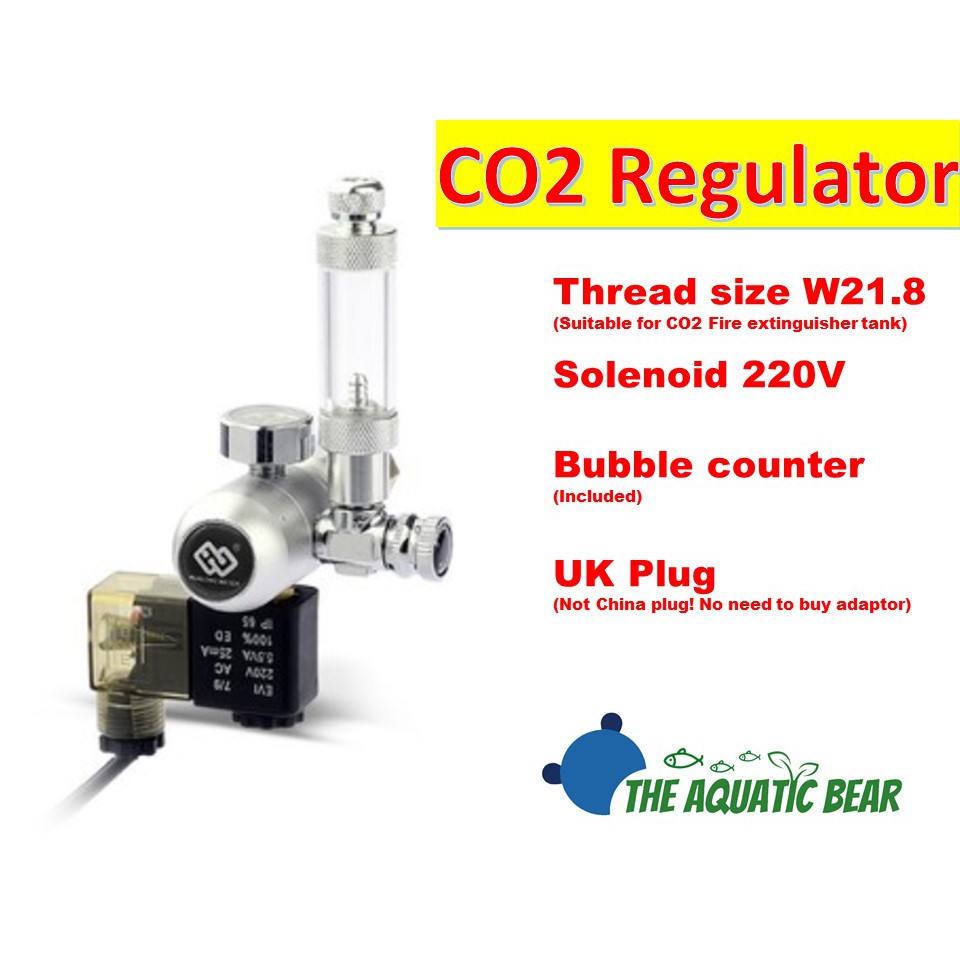Aquarium CO2 Regulator Solenoid Valve W21.8 UK Plug (Ready stock) Suitable for Malaysia CO2 fire ...