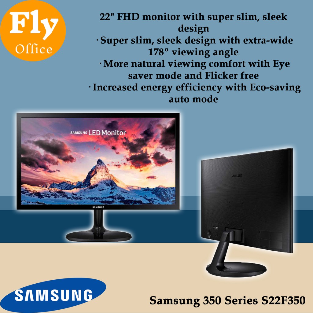 SAMSUNG 22'' FHD MONITOR WITH SUPER SLIM, SLEEK DESIGN (LS22F350FHEXXM ...