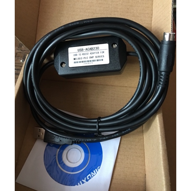 Delta PLC Programming Cable Yellow/Black USB-ACAB230 USB-DVP USBACAB230 ...