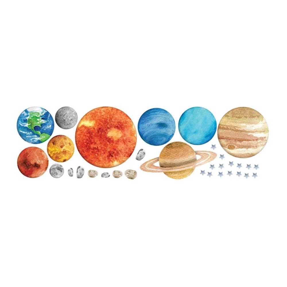 3D Wall Sticker 3D Broken Wall Nine Planet Wall Stickers Self-Adhesive ...