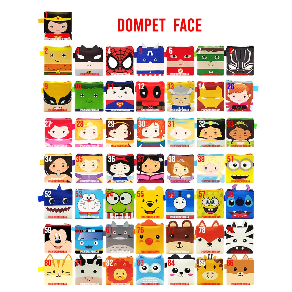 3d Face Wallet Assorted Characters 3D Face Wallet Assorted Character ...