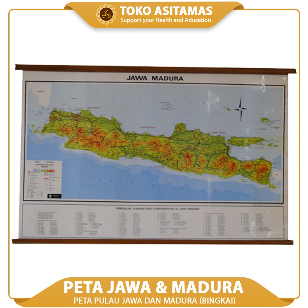 Map Of Java And Madura Island (Frame) | Shopee Malaysia