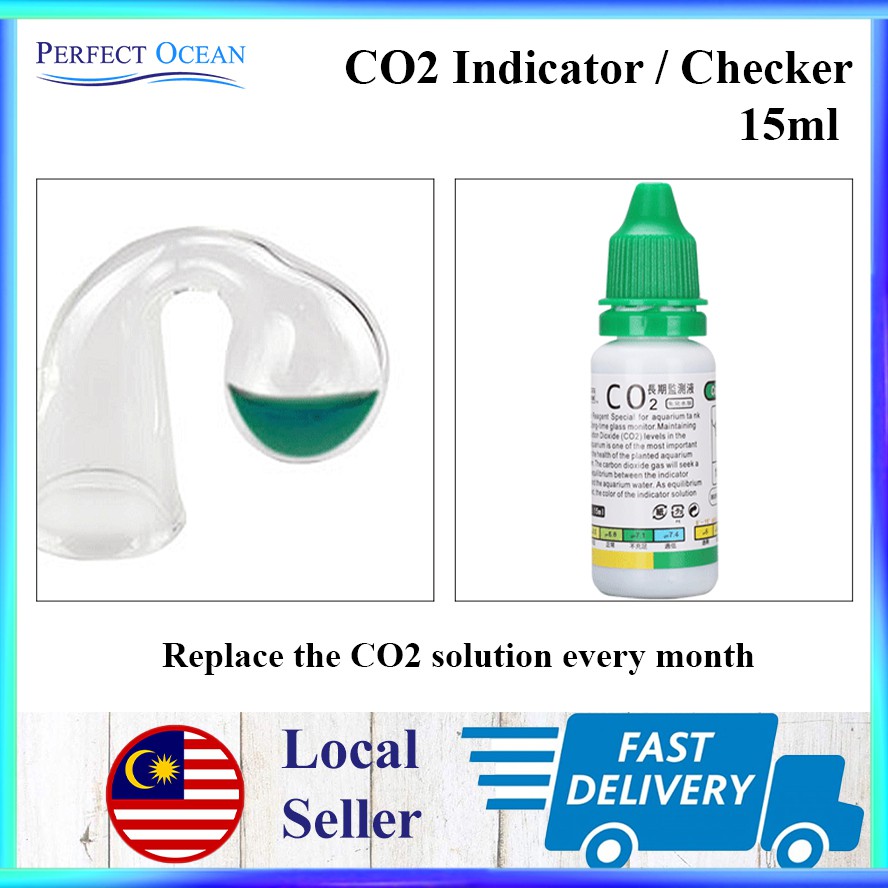Carbon Dioxide CO2 Monitor Glass Drop Checker Tester Indicator Aquarium ...