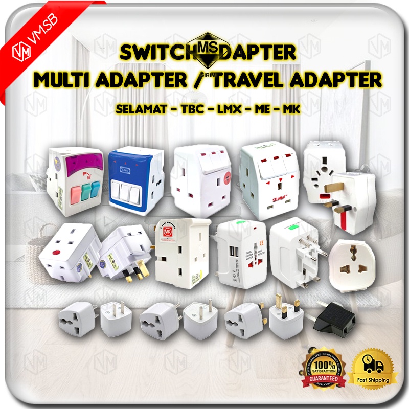UNIVERSAL TRAVEL ADAPTER CONVERTER MULTI PIN TO 2 PIN US EU 3 PIN UK ...