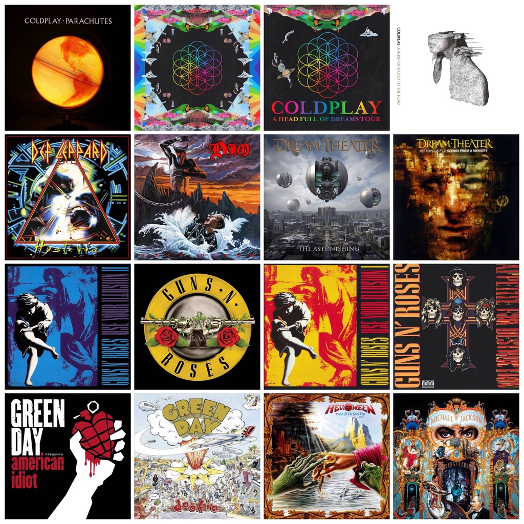 Fridge Magnet (Coldplay, Deff Leppard, Dio, Dream Theater, Guns N Roses ...