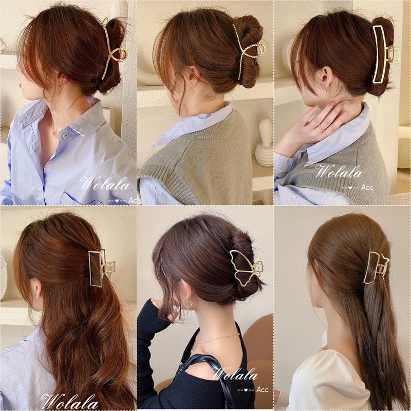 Metal Hairpin Back Head Grab Clip Large Hair Accessories Headgear ...
