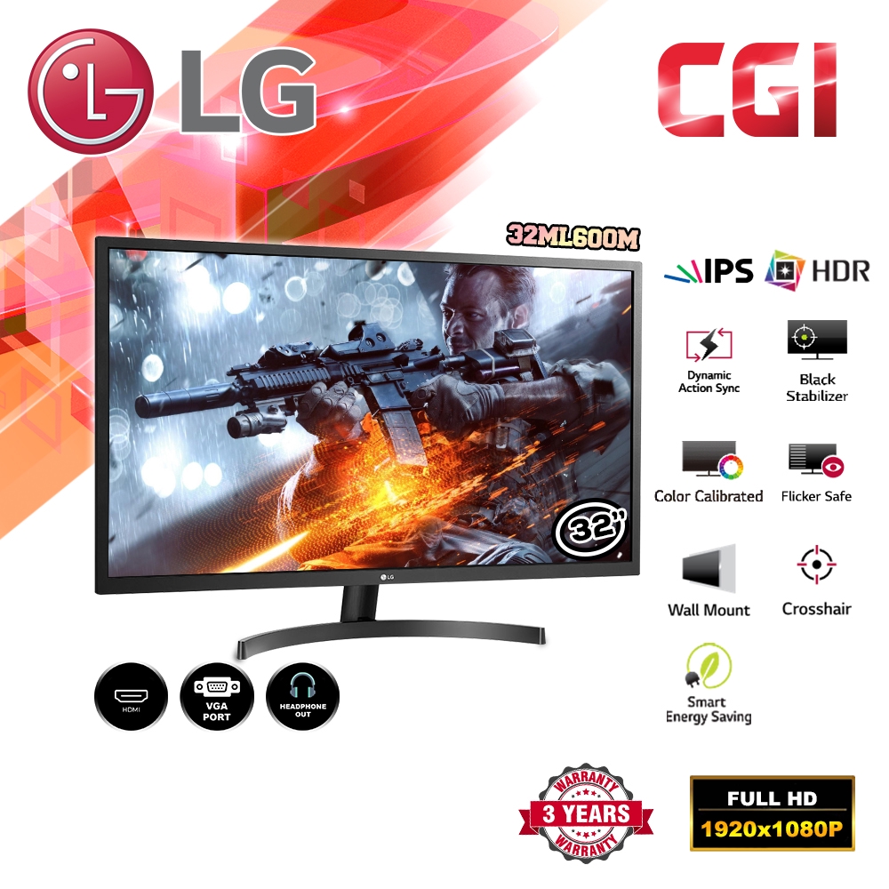 LG 32" 32ML600M FHD IPS HDR 10 Monitor | Shopee Malaysia