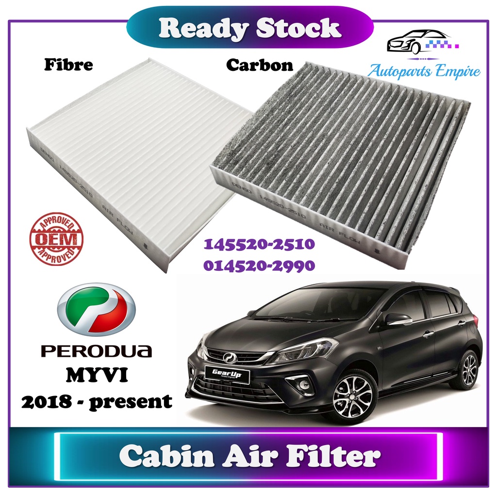 Perodua Myvi 】Cabin Air Filter - Fibre or Carbon ( 2018 onwards ...