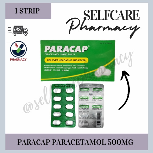 (10'S) PARACAP PARACETAMOL 500MG TABLETS 1 STRIPS (10'S) | Shopee Malaysia