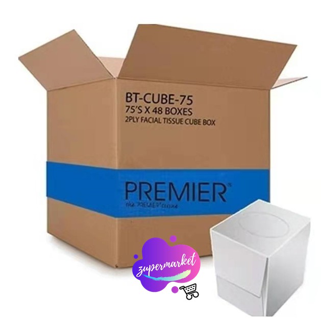 [READY STOCKS] SPECIAL PROMO!!! [PREMIER] Facial Tissues Cube White (48 ...