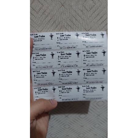 Roll of 6000 dose division stickers used to print names as required ...