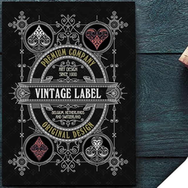 Vintage Label Playing Cards (Premier Edition Black) | Shopee Malaysia
