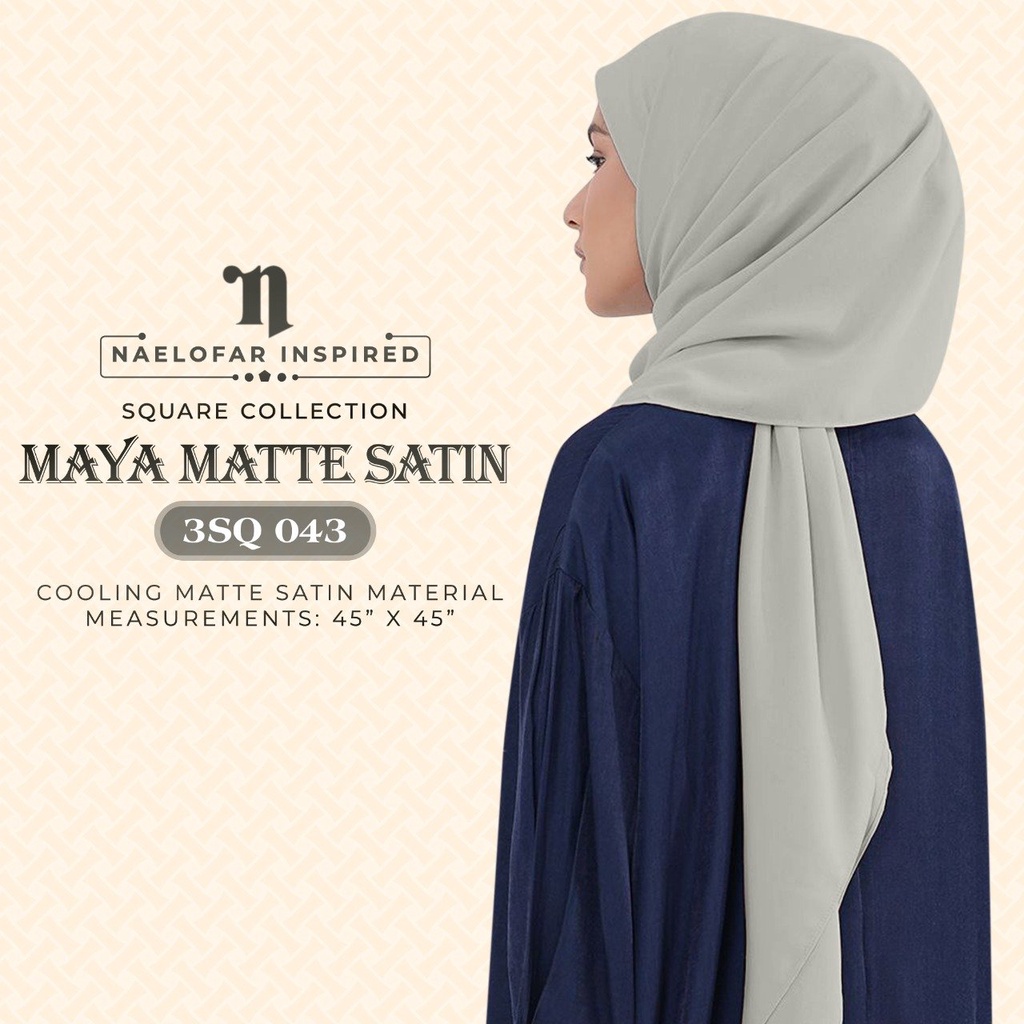 2PCS RM55 Naelofar Maya Matte Satin Square Series | Shopee Malaysia