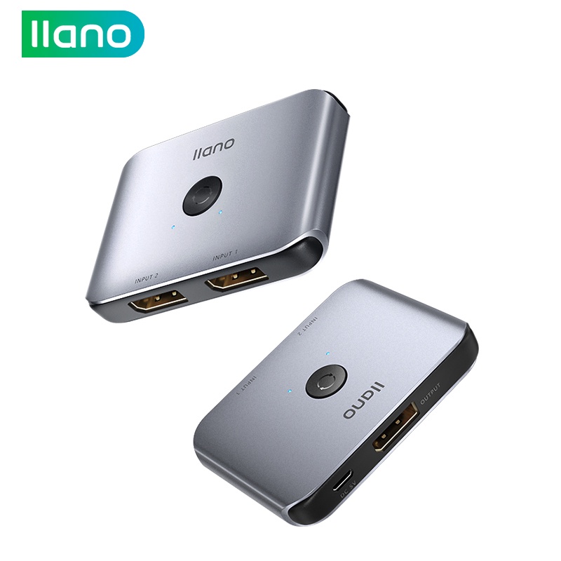 llano DP Splitter 8k 60HZ Switcher 2 in 1 out Adapter Converter for ...