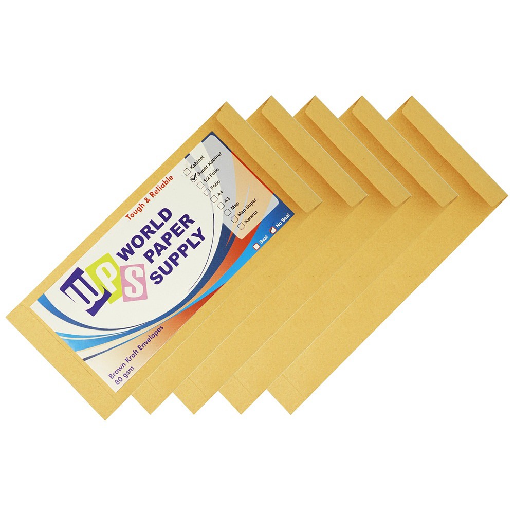 Hayu Hayu; Pack Hayu 93; Brown Envelopes Super Size Cabinet Wps (14 X27 Cm) | Shopee Malaysia
