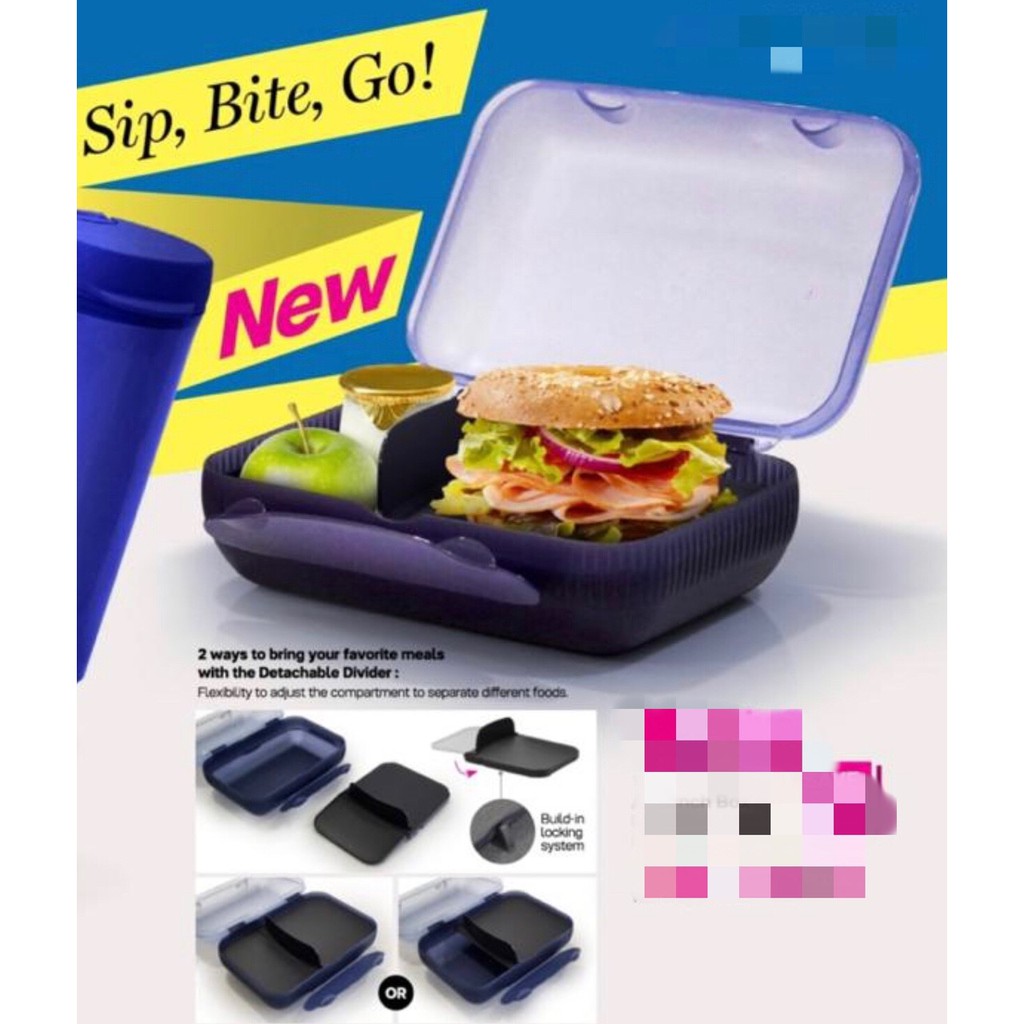Tupperware Lunch Box (2way with Detachable Divider)-Ready Stock ...