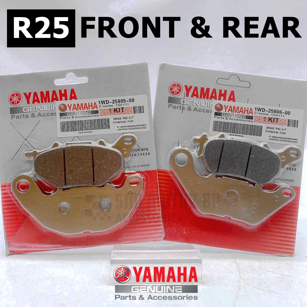 YAMAHA R25 MT25 DISC BRAKE PAD REAR FRONT DISK LINING DEPAN BRAKEPAD ...