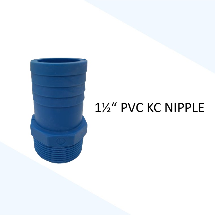 PVC KC Nipple / Hose Nipple / Pipe Fittings / Connector Joint ( Blue ...