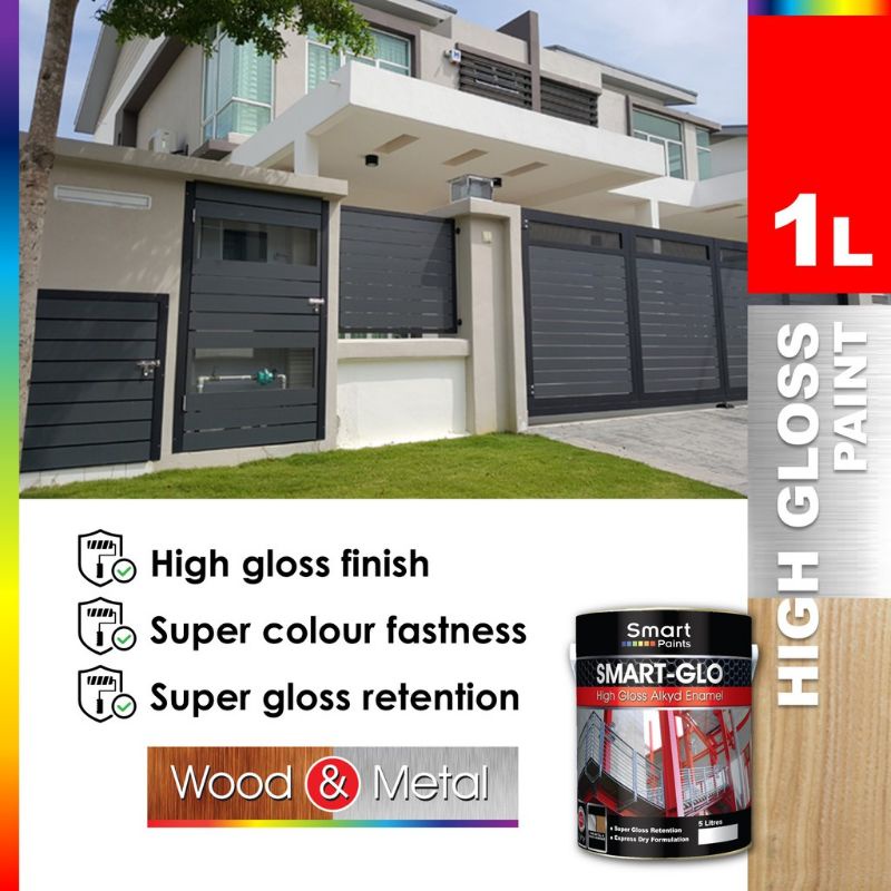 Smart Paints Smart Glo (1LT) 铁漆 木漆 door/ wood/etc 家 厂 美观 | Shopee Malaysia