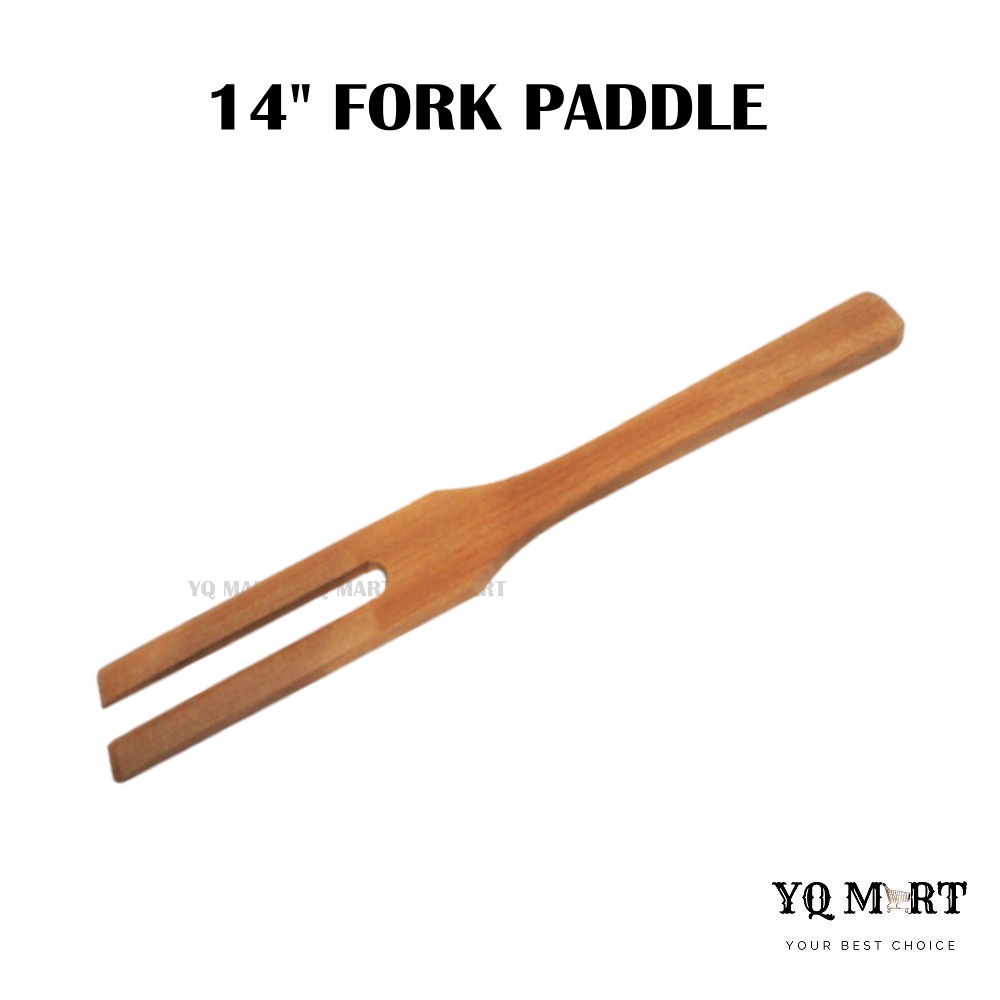 14'' Fork Paddle/Wooden Kitchen Utensil/Senduk Kayu Cabang | Shopee ...