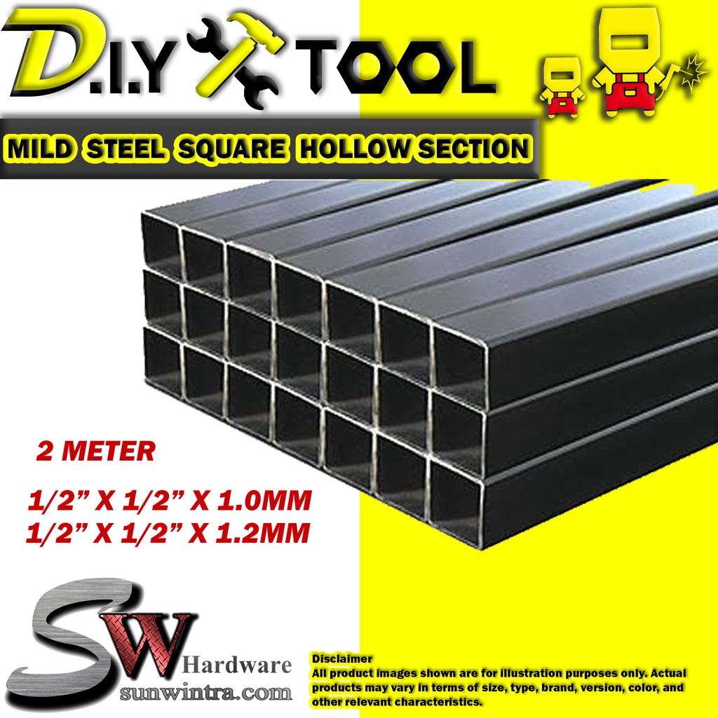 SW MILD STEEL HOLLOW/SQUARE HOLLOW SECTION/BESI HOLLOW 1/2" / 3/4" / 1 ...