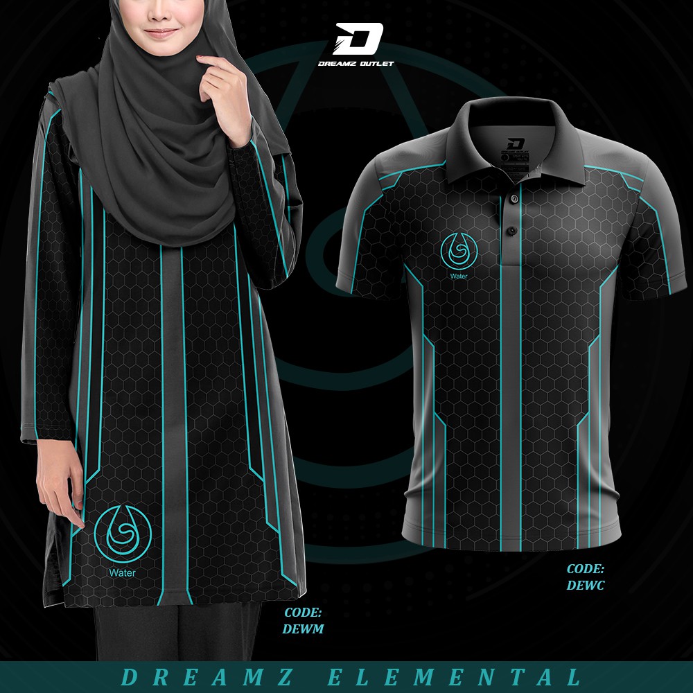 DREAMZ TSHIRT MUSLIMAH JERSEY DESIGN ELEMENTEL | Shopee Malaysia