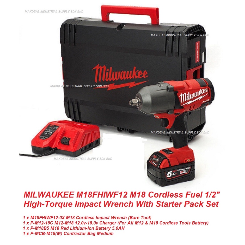 MILWAUKEE M18 FHIWF12-0X Fuel 1/2" High Torque Impact Wrench 1898NM | Shopee Malaysia