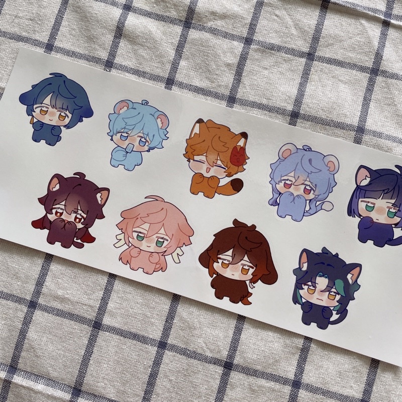 Genshin Impact Liyue sticker set Xiao Zhongli Xingqiu Chongyun Yelan ...
