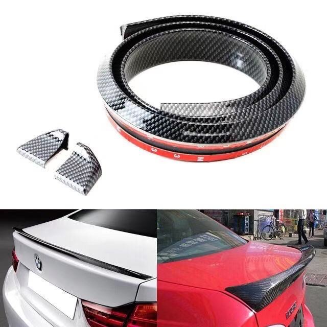 LED Spoilers Car Brake Lights Strip Carbon Rear Wing Lips Kit 1.2M Rear ...