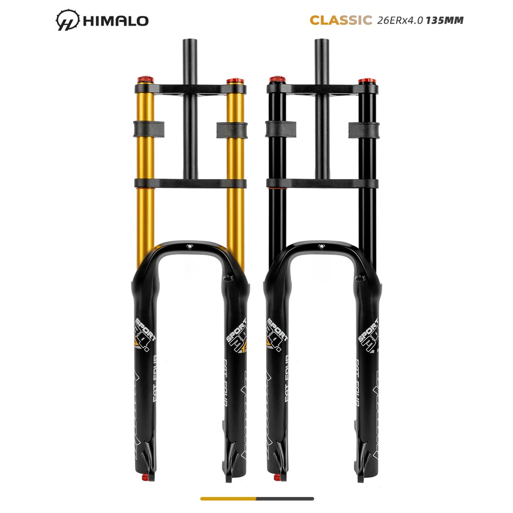 HIMALO Snow Fat Fork Air Suspension 26Inch Dual Crown Front Fork E Bike ...