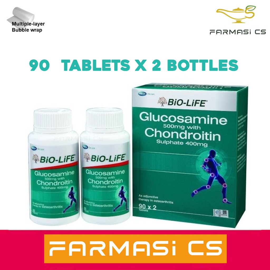 Bio-Life Glucosamine 500mg with Chondroitin Sulphate 400mg 90s x 2 ...