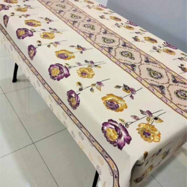 Promosi Raya!!!Alas Meja Kain Fasion Raya/Cover Table Cotton | Shopee ...
