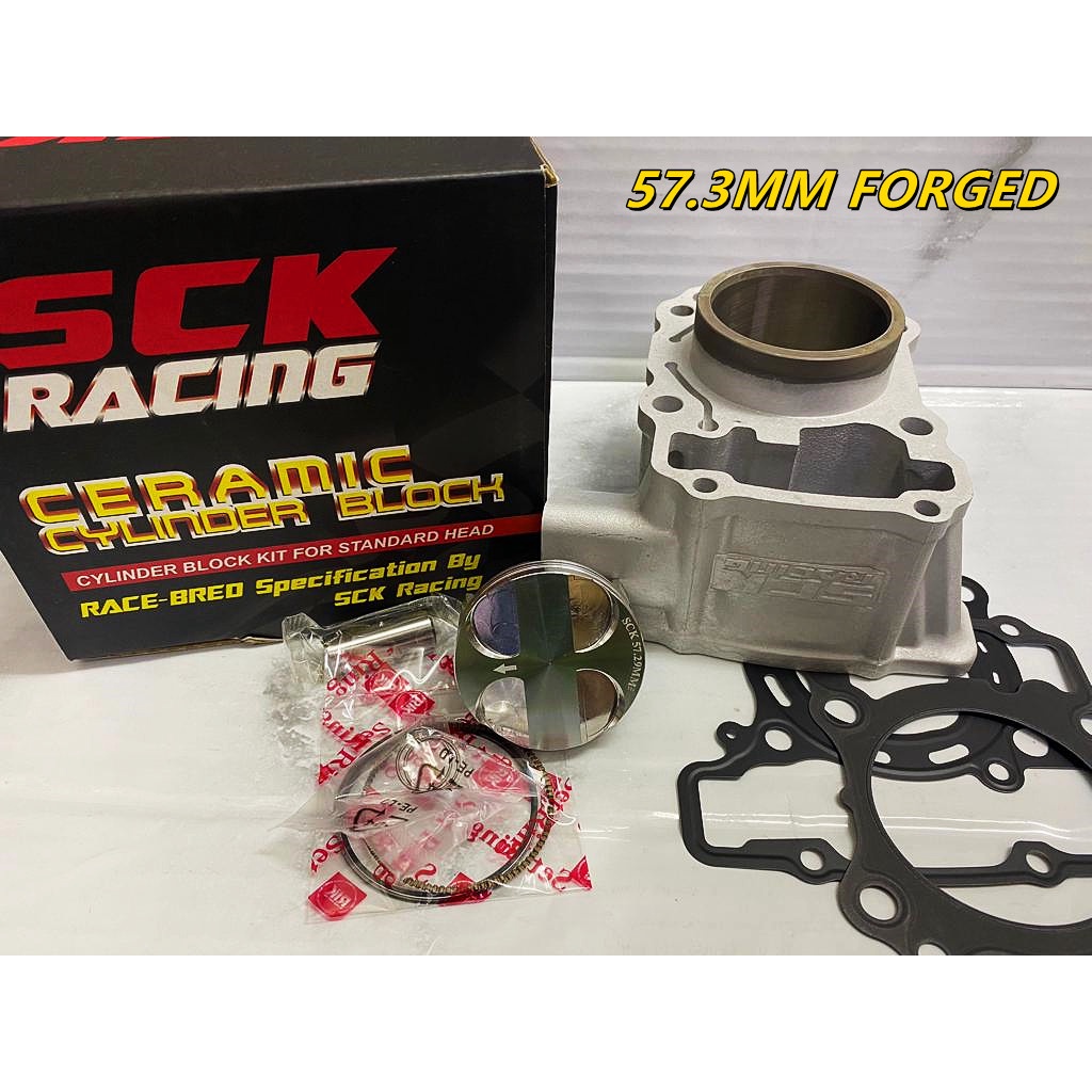 HONDA RS150 / RSX 150 SCK RACING CERAMIC BLOCK [ 57.3MM 63.5MM 65MM 66MM 68MM ] + FORGED PISTON ...