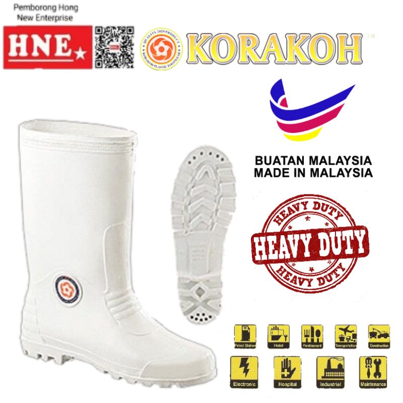 KORAKOH WHITE BOOT 6000W/Industri white boot 38-44 | Shopee Malaysia